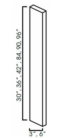 Shaker White RTA 3x96 Wall Filler – Kitchen Euro